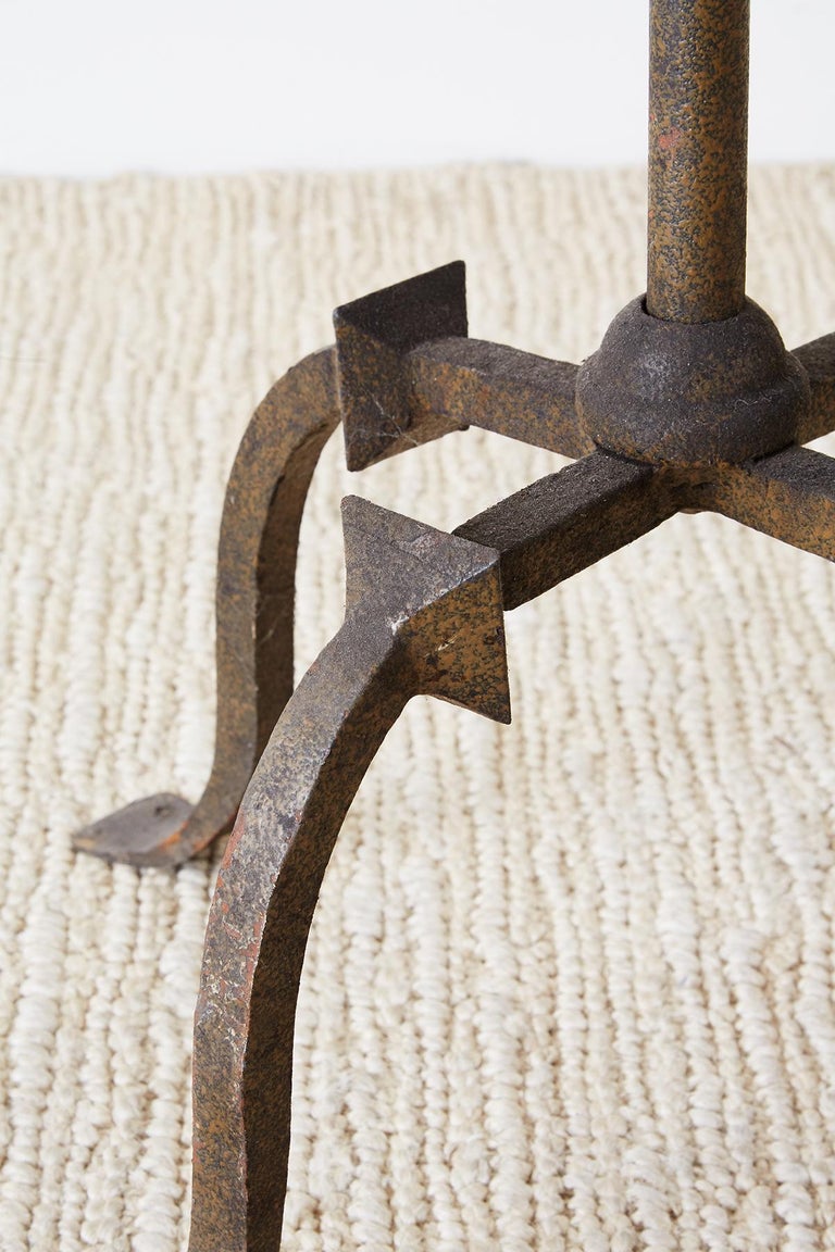 Gothic Revival Style Iron and Marble Drinks Table at 1stDibs