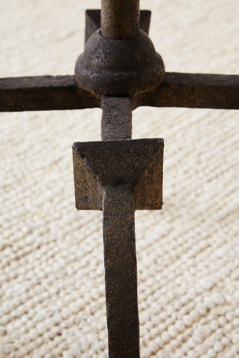 Gothic Revival Style Iron and Marble Drinks Table at 1stDibs