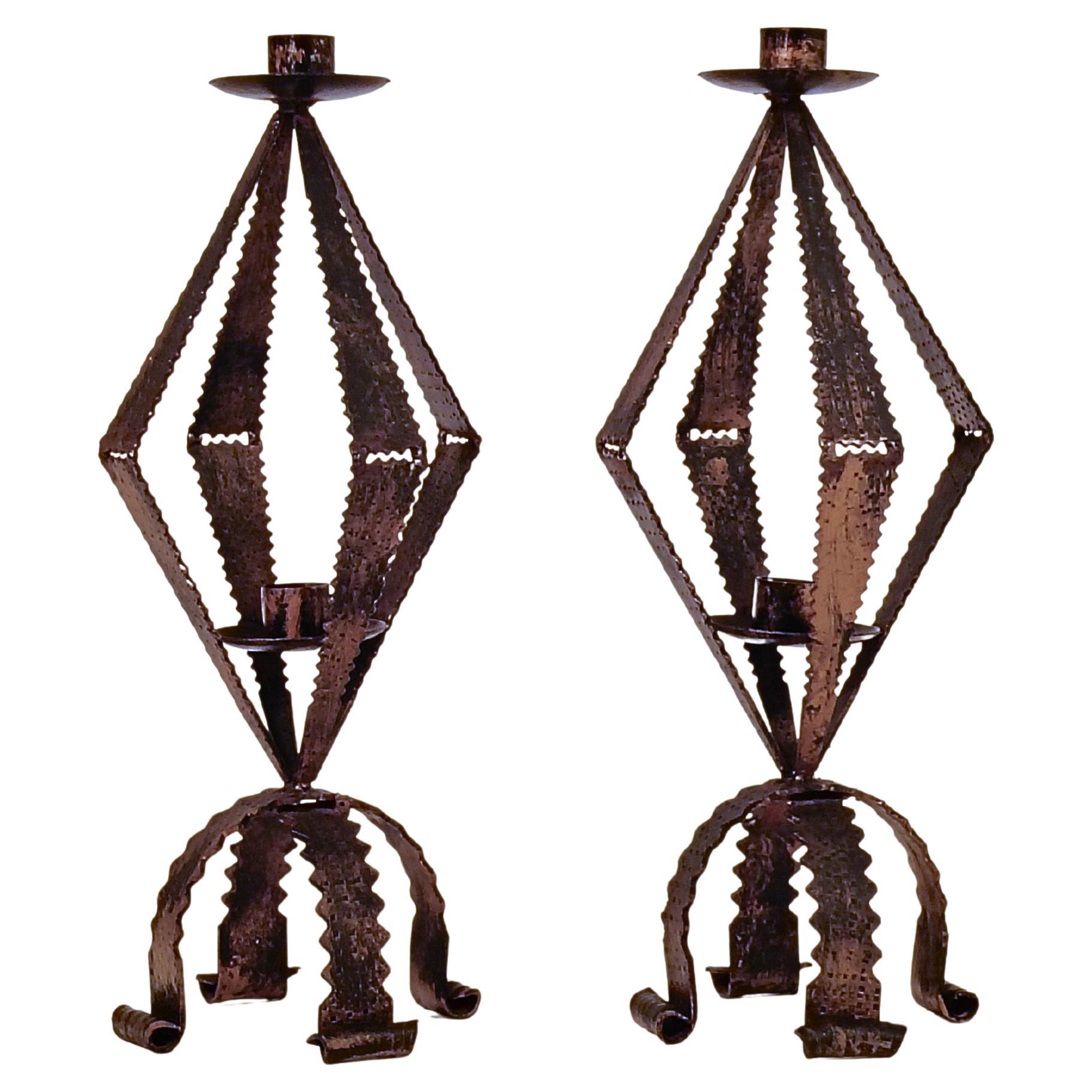 Gothic Revival style. Wrought iron candelabras by Ferro Art, Spain ...