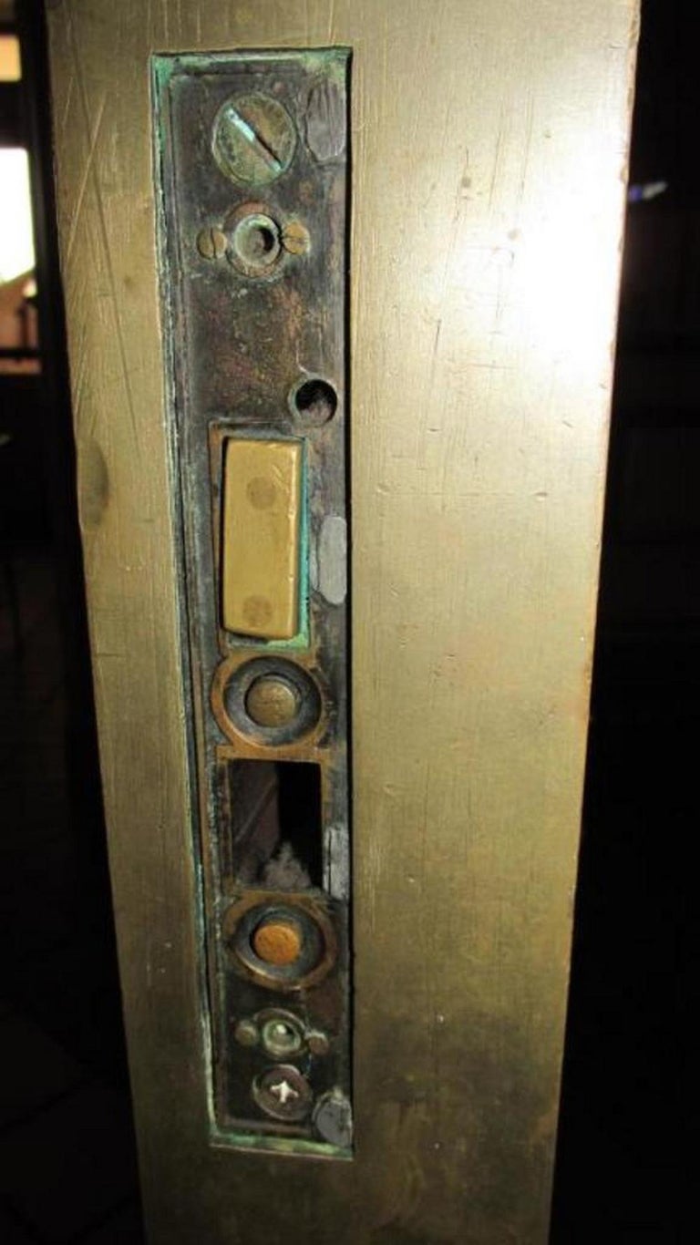 Gothic Revival Three-Piece Heavy Cast Bronze Bank Entry Gate Storefront ...