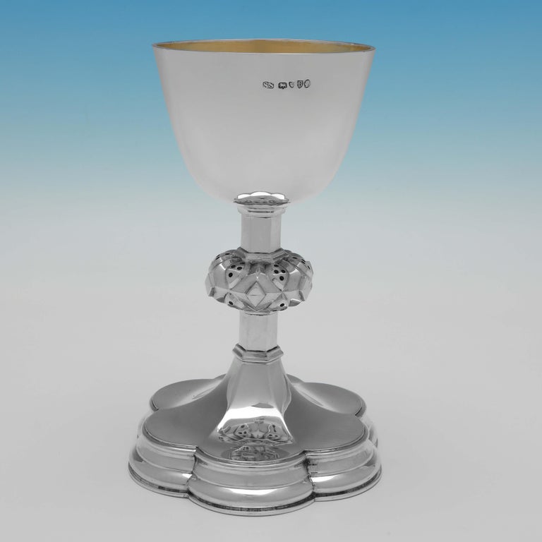 Gothic Revival, Victorian Antique Sterling Silver Communion Set, London ...