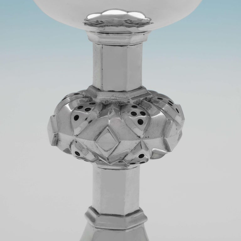 Gothic Revival, Victorian Antique Sterling Silver Communion Set, London ...