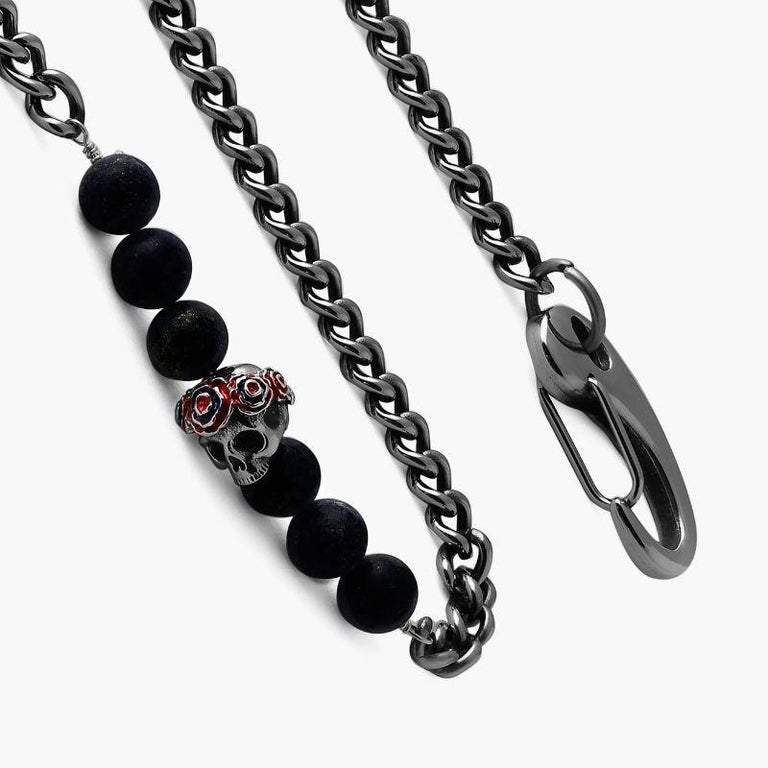 Gothic Rose Skull Trouser Chain in Black For Sale at 1stDibs