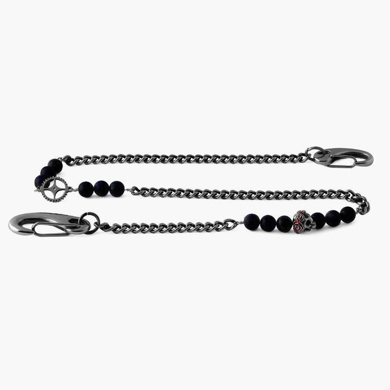Gothic Rose Skull Trouser Chain in Black For Sale at 1stDibs