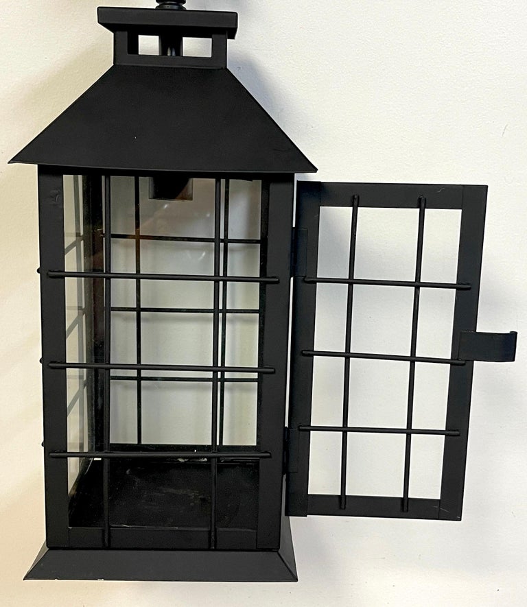 Gothic Style Bronze and Iron Bat Motif Lantern, 2 Available For Sale at ...