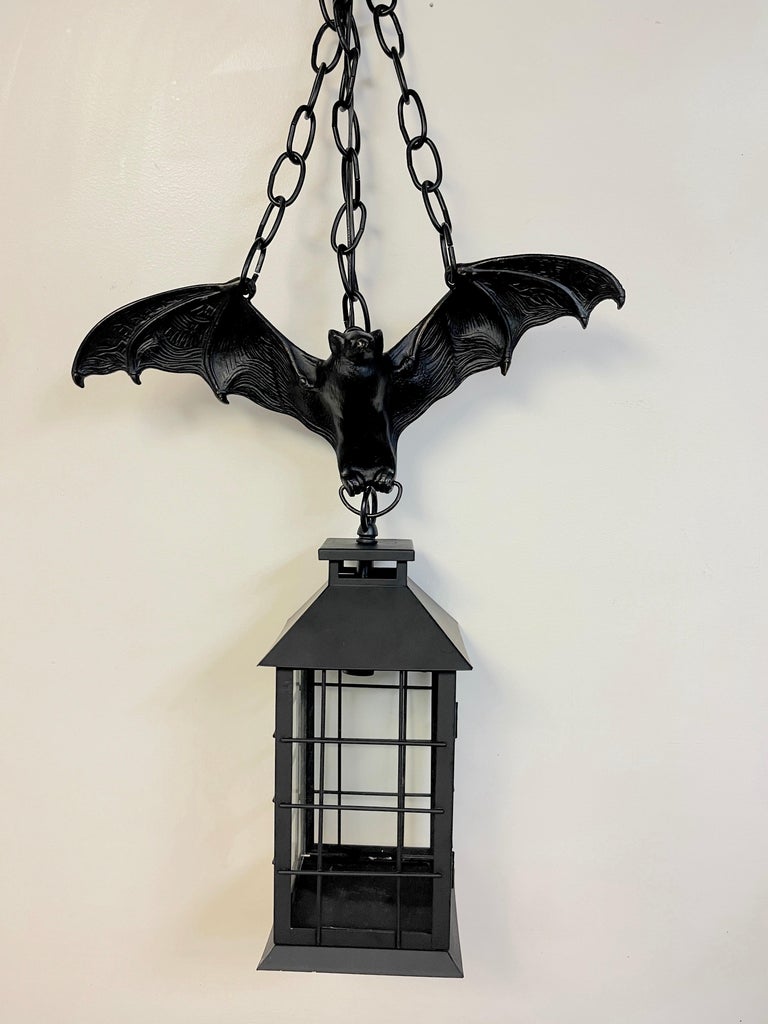 Gothic Style Bronze and Iron Bat Motif Lantern, 2 Available For Sale at ...