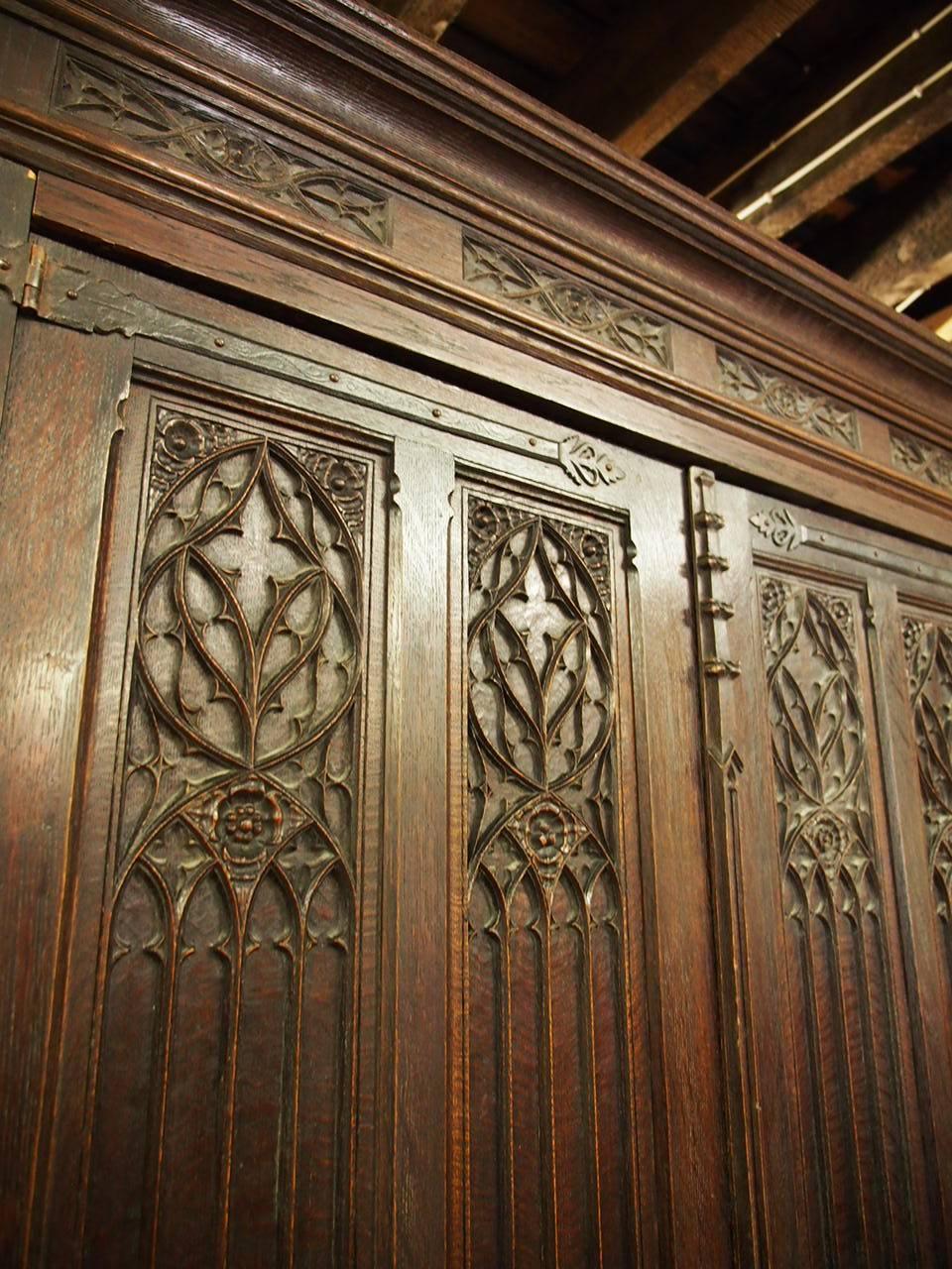 Gothic Style French Oak Wardrobe or Armoire, circa 1880 at 1stDibs ...