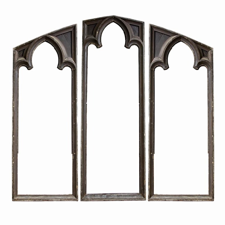 Gothic Window Frame Triptych at 1stDibs