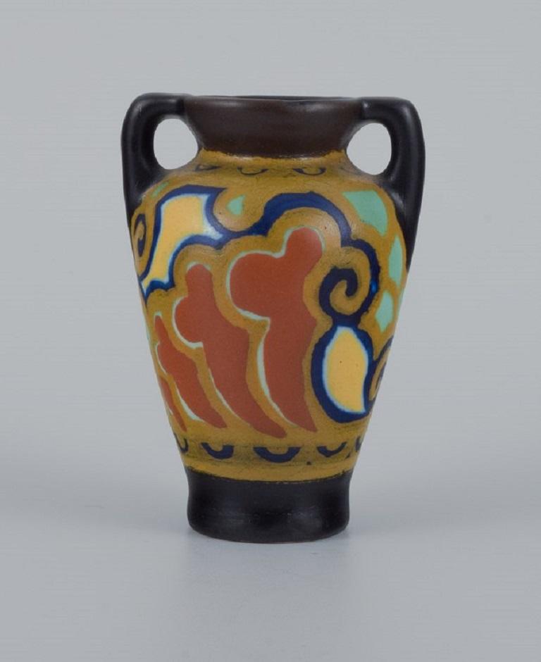 Gouda, Holland, Art Nouveau Ceramics, Four Miniature Vases and Bowl For ...
