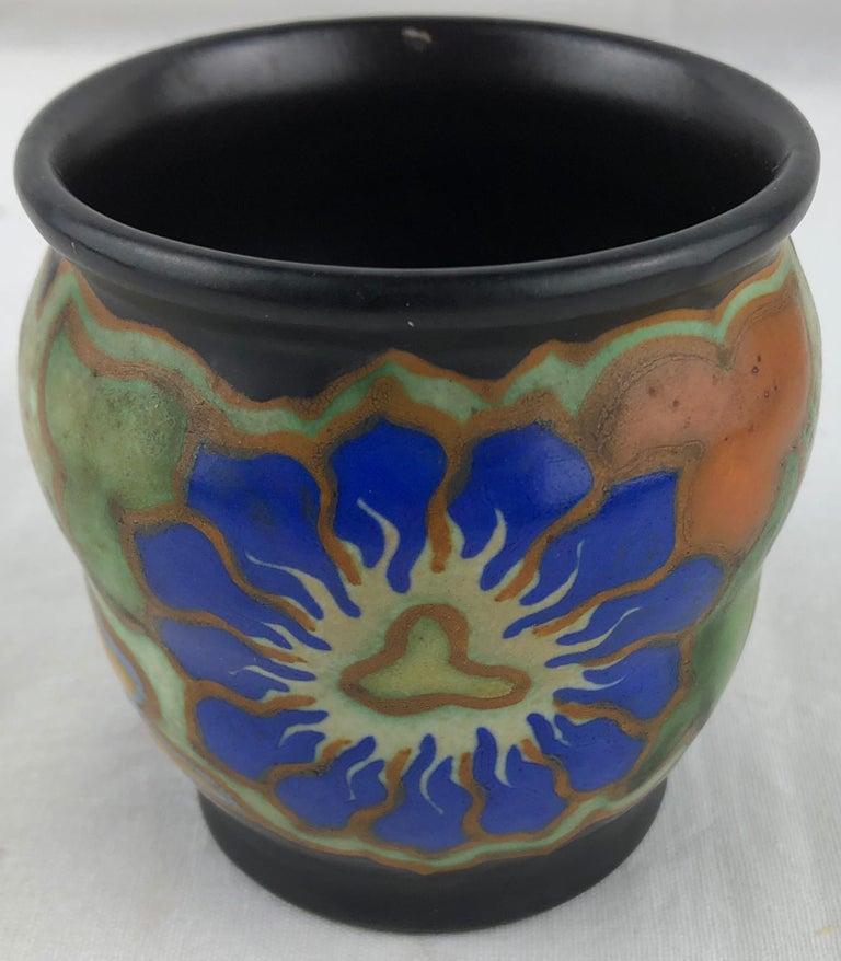 Gouda Pottery Art Nouveau Decorative Cup or Pen/Pencil Holder, Holland ...