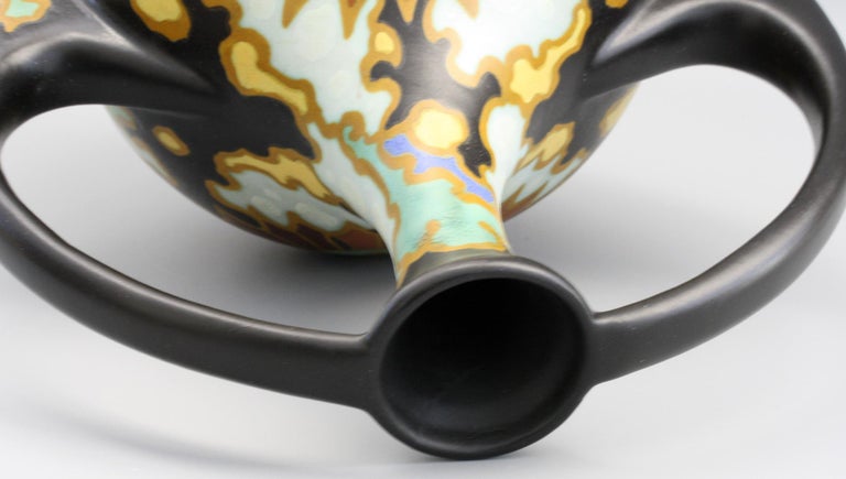 Gouda Regina Twin Handled Presto Pattern Art Pottery Vase by Steef ...