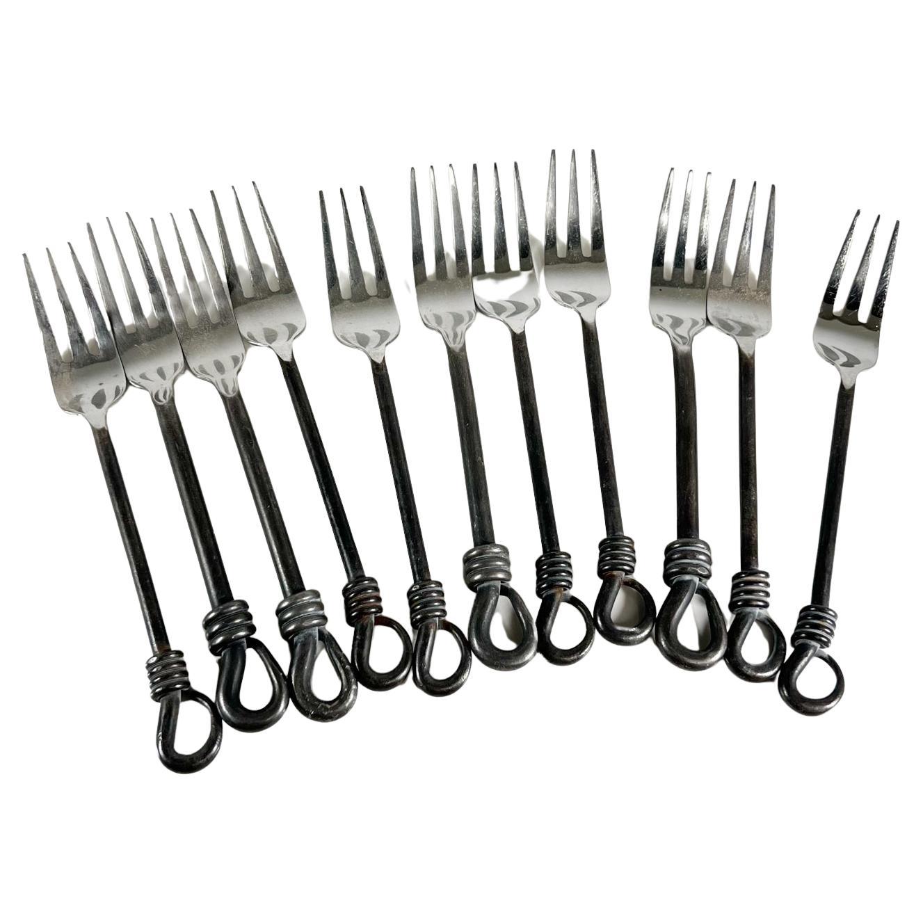 Brazilian Mid-Century Modern Salad Forks in Hardwood, by Jean Gillon ...