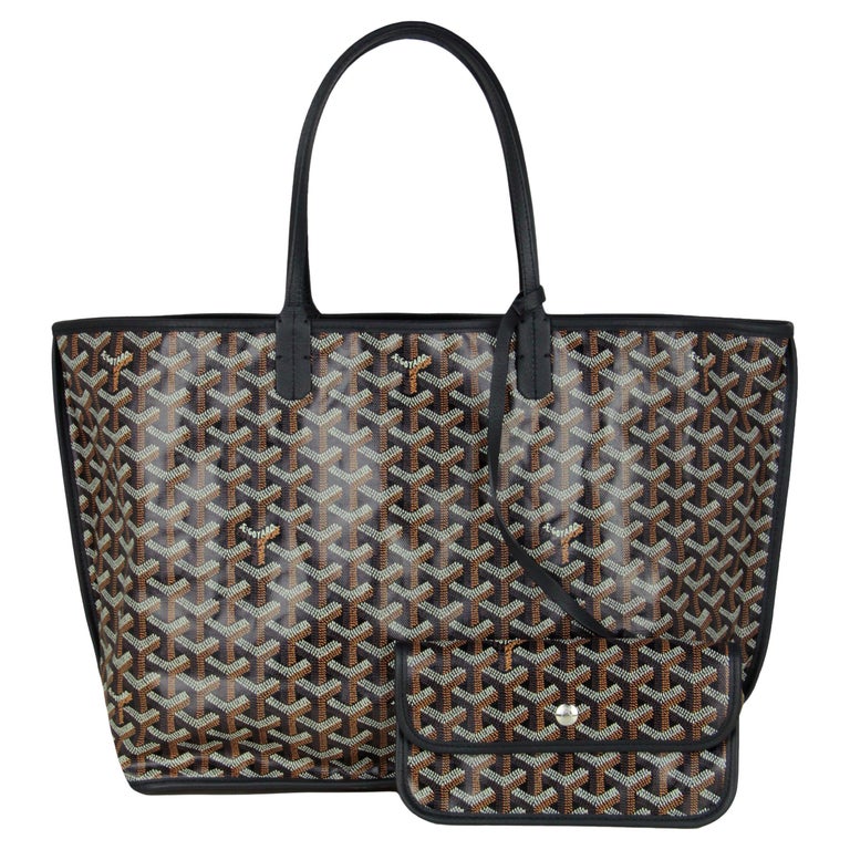 Goyard Black Canvas/ Leather Goyardine Reversible Anjou PM Tote Bag For ...