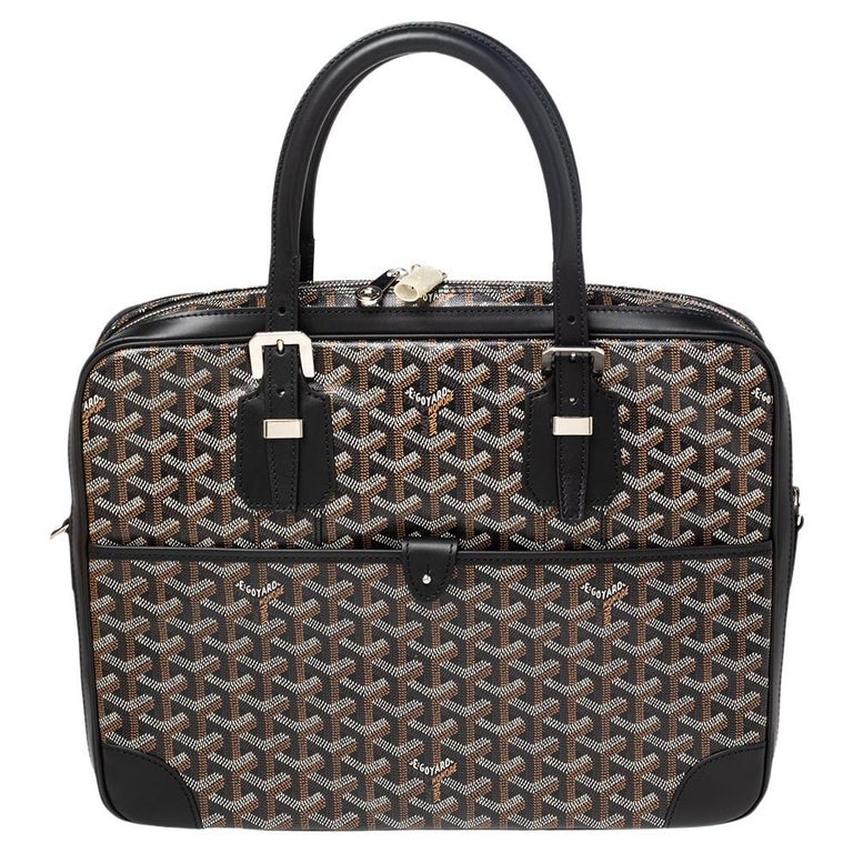 Goyard Black Goyardine Canvas and Leather Ambassade Briefcase at 1stDibs