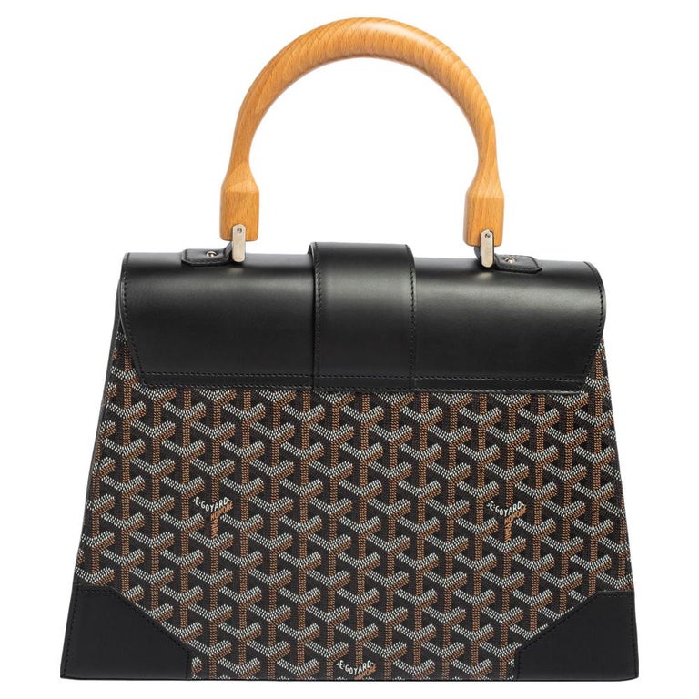 Goyard Black Goyardine Coated Canvas and Leather Saigon MM Top Handle ...