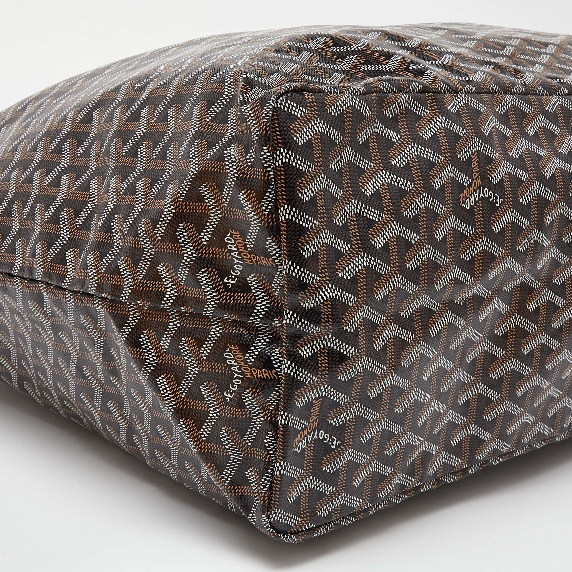Goyard Black Goyardine Coated Canvas and Leather Saint Louis GM Tote ...