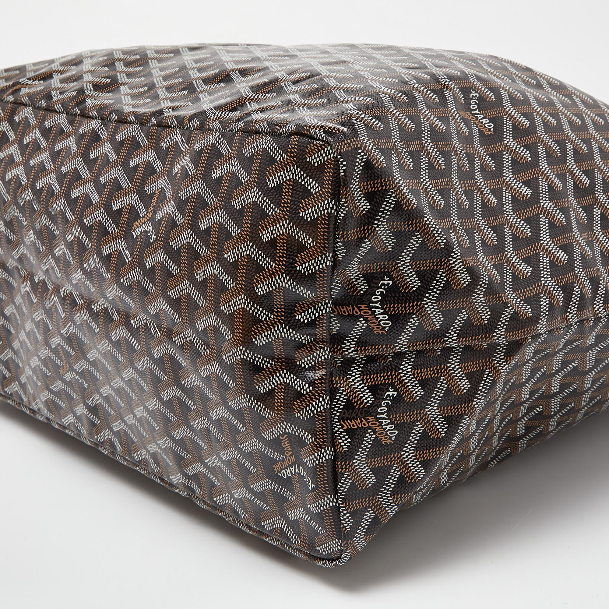 Goyard Black Goyardine Coated Canvas and Leather Saint Louis GM Tote ...