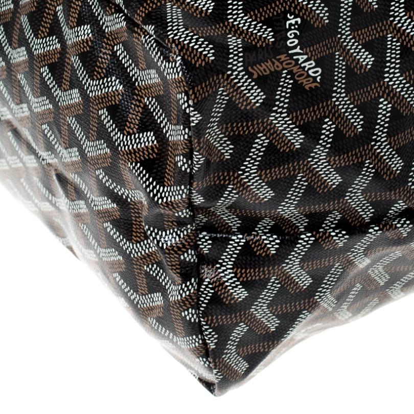 Goyard Black Goyardine Coated Canvas St. Louis PM Tote For Sale at 1stDibs
