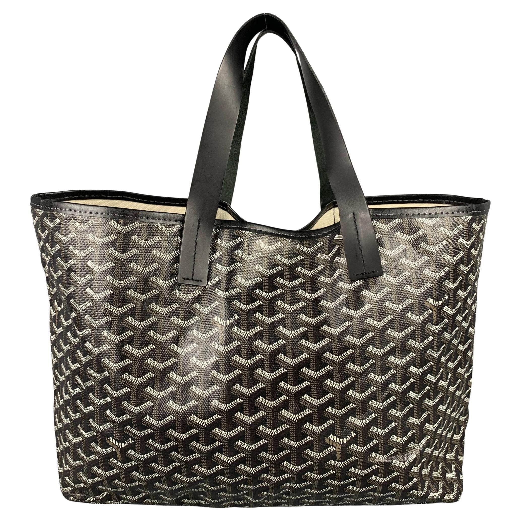 Goyard Black Goyardine Coated Canvas and Leather Saigon MM Top Handle ...