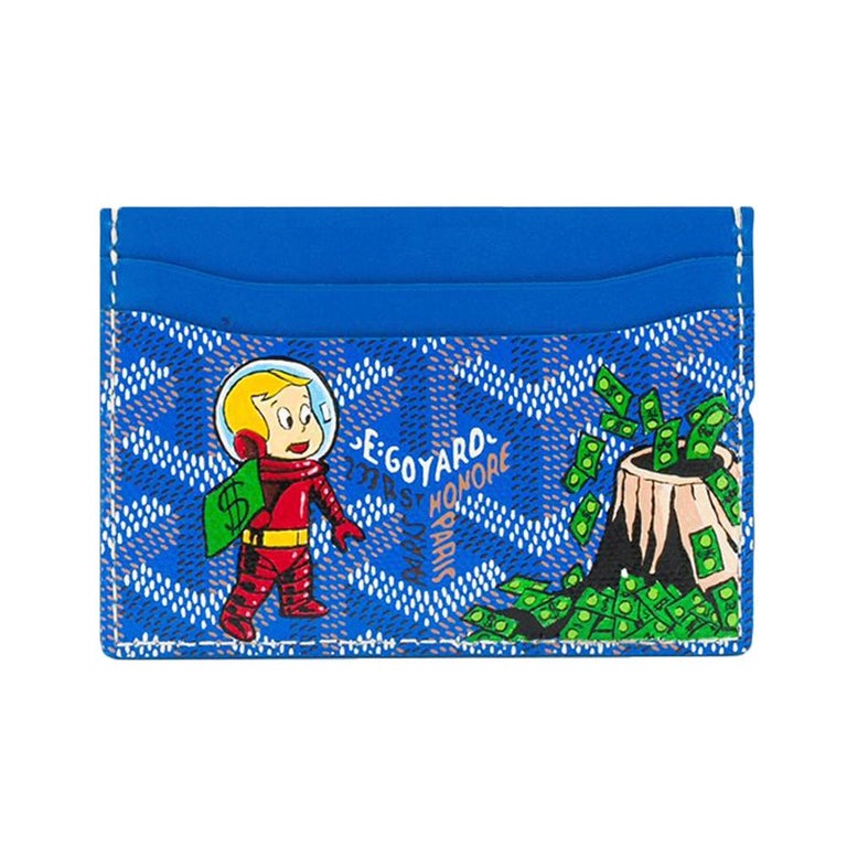 Goyard Blue Customized Slotcard Wallet at 1stDibs | blue goyard wallet ...