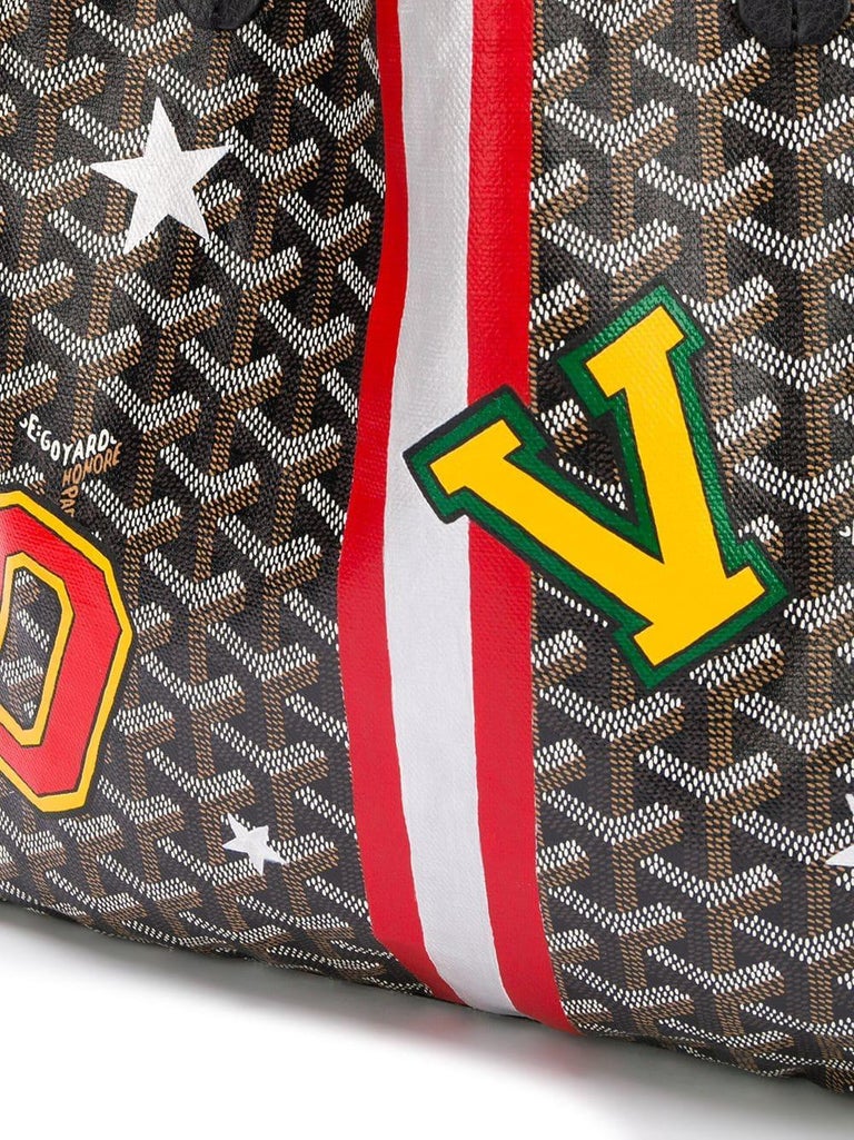 Goyard Customized Black 'Varsity Letter Love' Monogram St Louis PM Bag ...