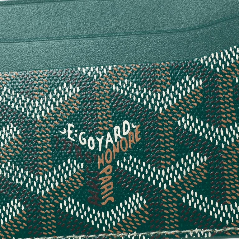 Goyard Green Goyardine Coated Canvas and Leather Saint Sulpice Card ...