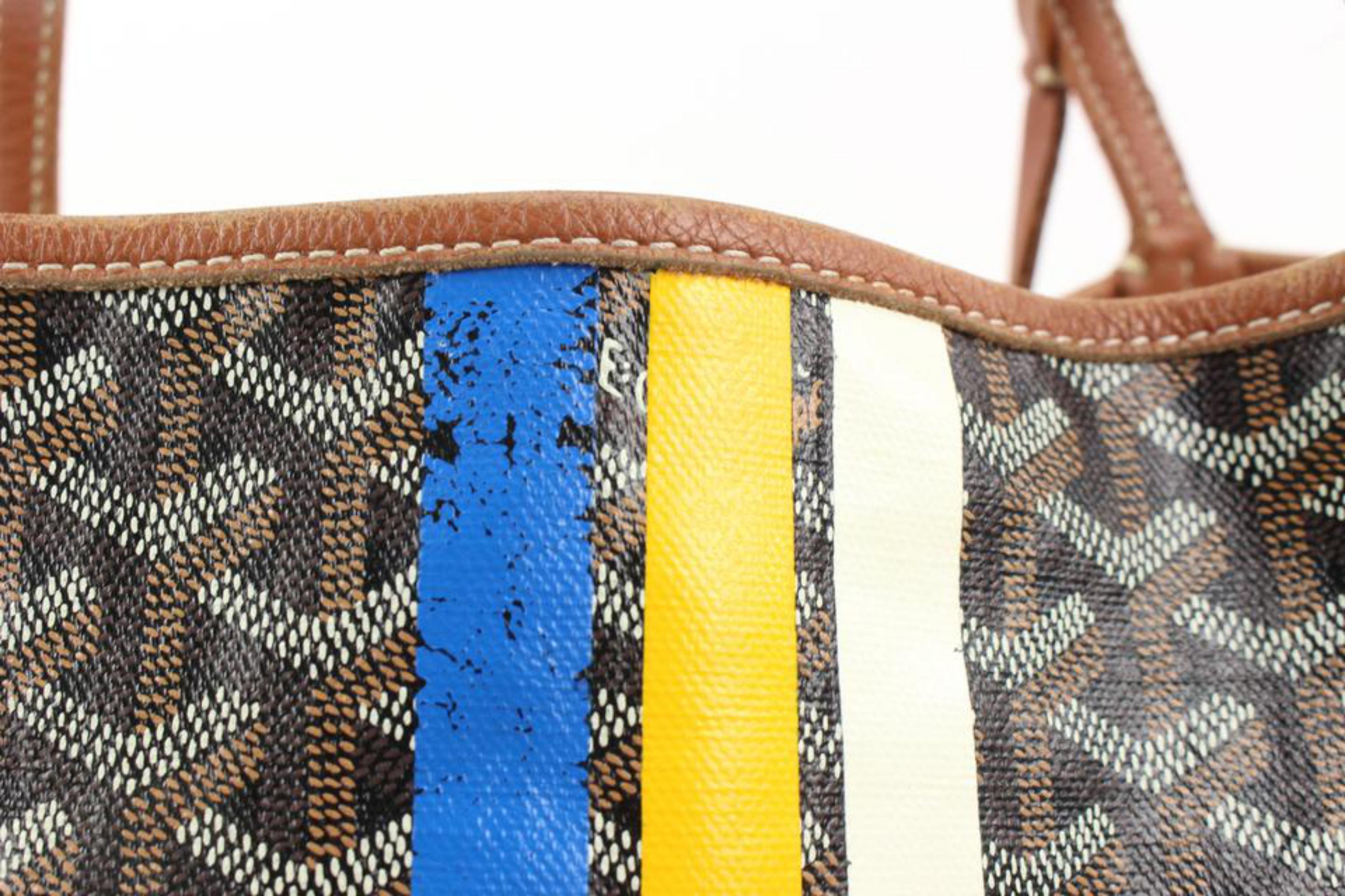 Goyard Limited Black Brown Chevron St Louis GM Tote with Pouch 2GY91a ...