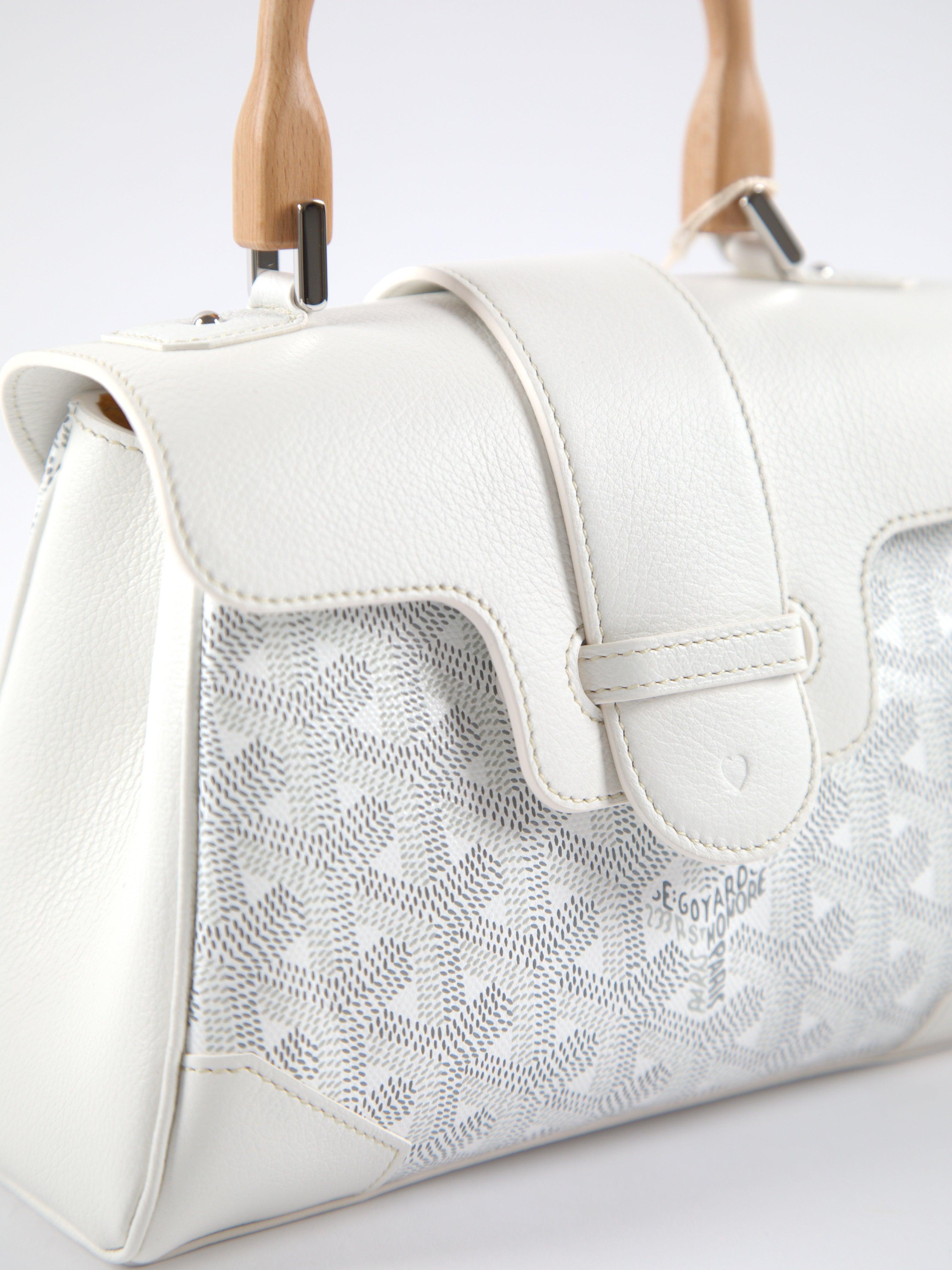 GOYARD Mini Saigon Souple Bag in White For Sale at 1stDibs