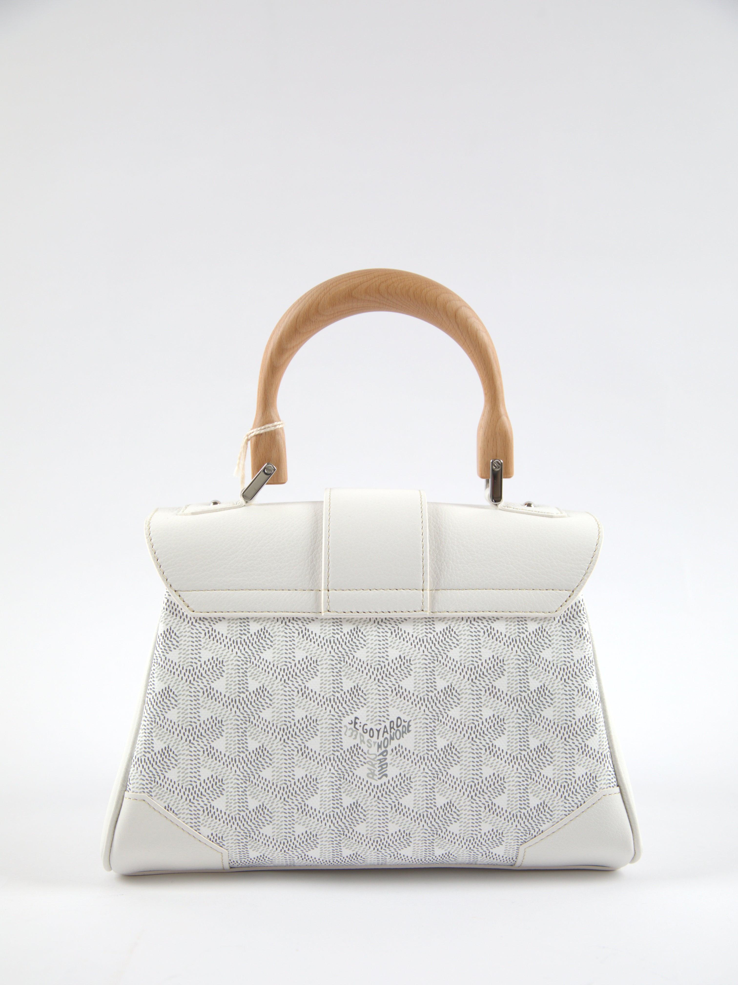 GOYARD Mini Saigon Souple Bag in White For Sale at 1stDibs
