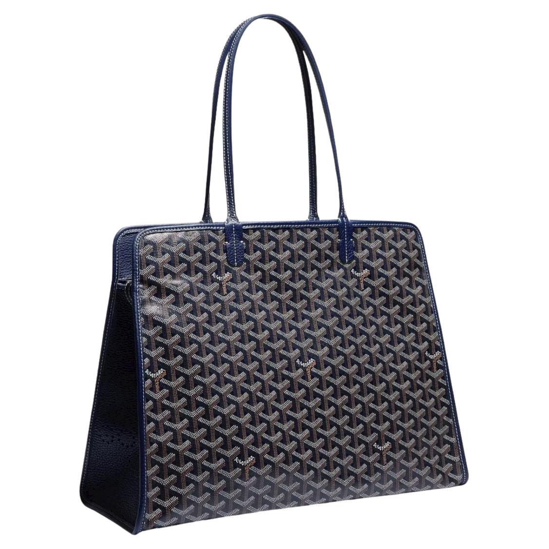 Goyard Navy Blue Hardy PM bag For Sale at 1stDibs