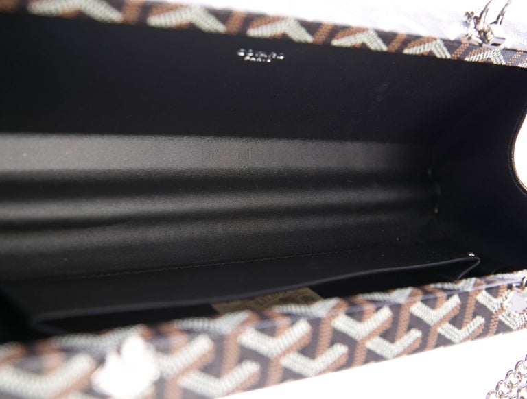 Goyard New Monogram 2 in 1 Evening Clutch Box Drop Chain Shoulder Bag ...