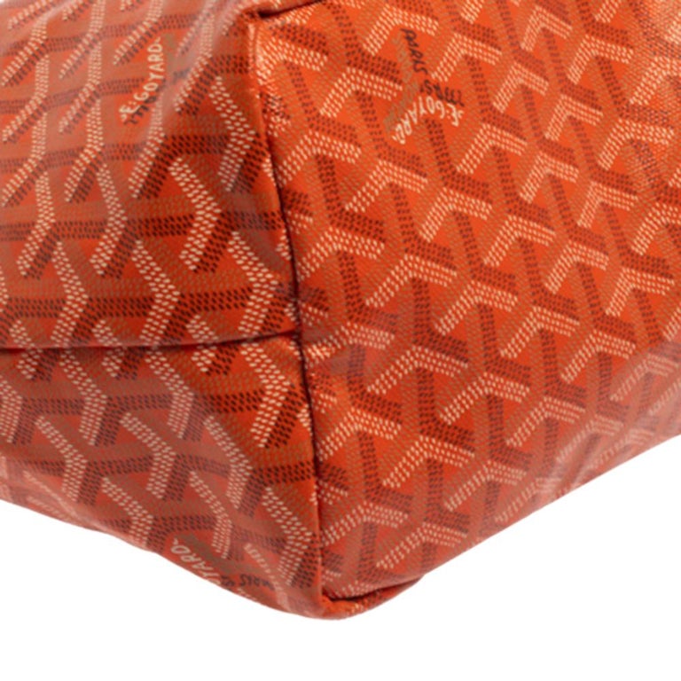 Goyard Orange Goyardine Coated Canvas St. Louis PM Tote at 1stDibs