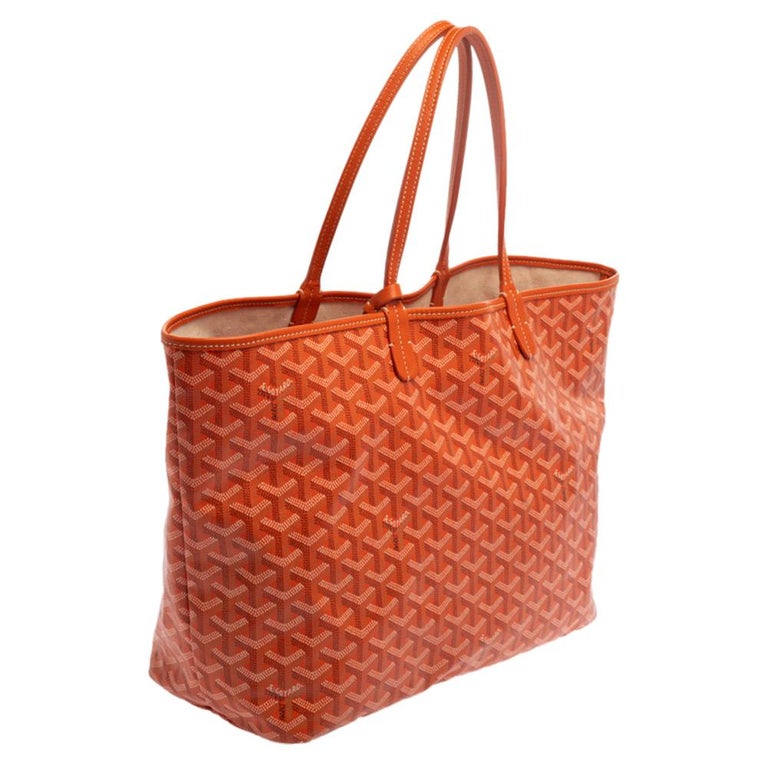 Goyard Orange Goyardine Coated Canvas St. Louis PM Tote at 1stDibs