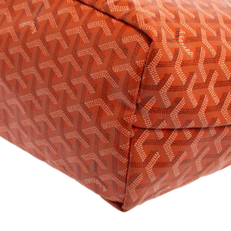 Goyard Orange Goyardine Coated Canvas St. Louis PM Tote at 1stDibs