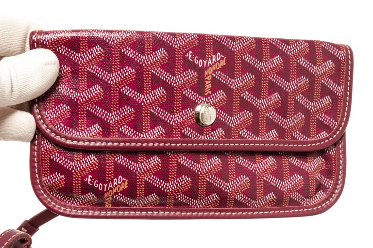 Goyard Red Canvas Leather St. Louis PM Tote Bag at 1stDibs