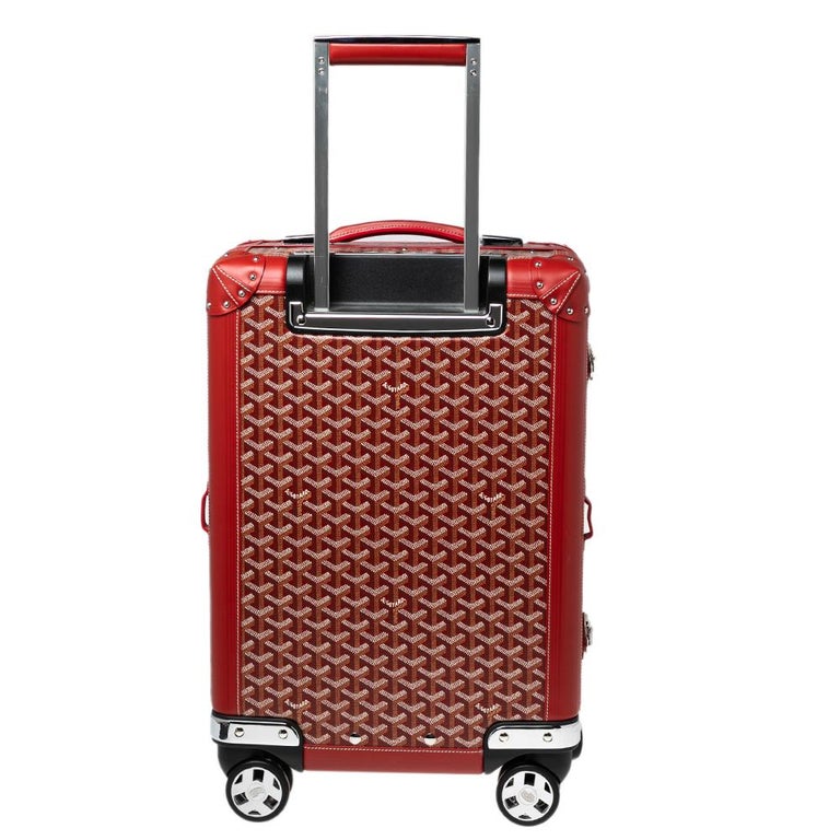 Goyard Red Goyardine Canvas and Leather Bourget PM Trolley at 1stDibs ...