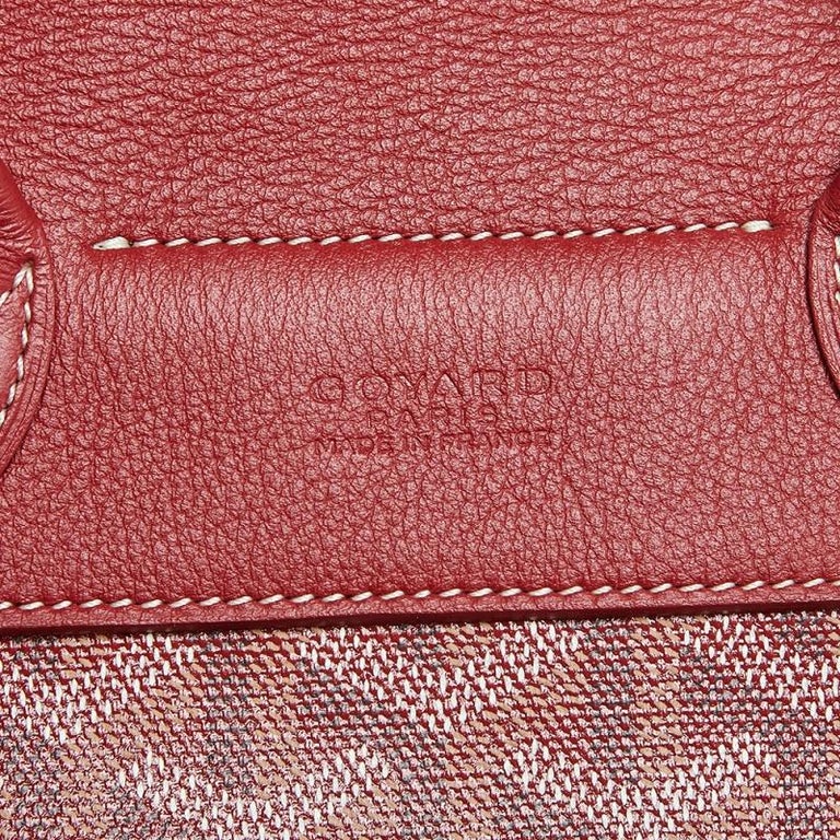 Goyard Red Goyardine Coated Canvas and Leather Mini Alpin Backpack at ...