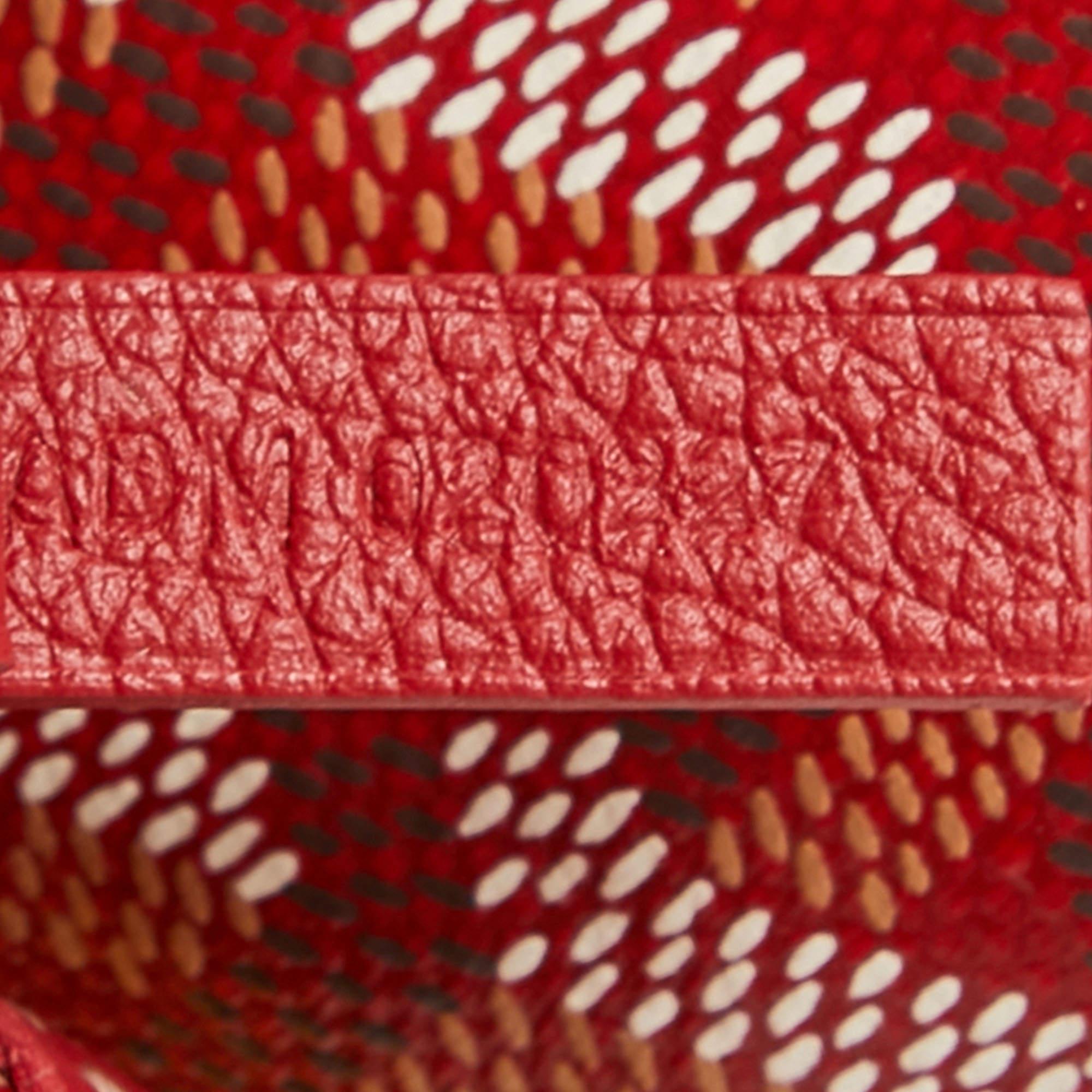 Goyard Red Goyardine Coated Canvas and Leather Saint Louis PM Tote For ...