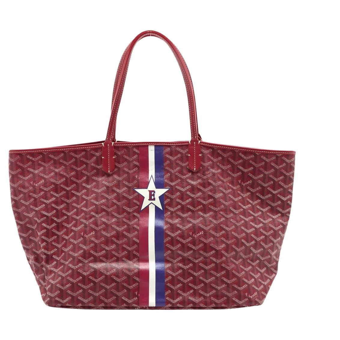 Goyard Saint Louis Goyardine Leather Tote Bag PM Red For Sale at 1stDibs