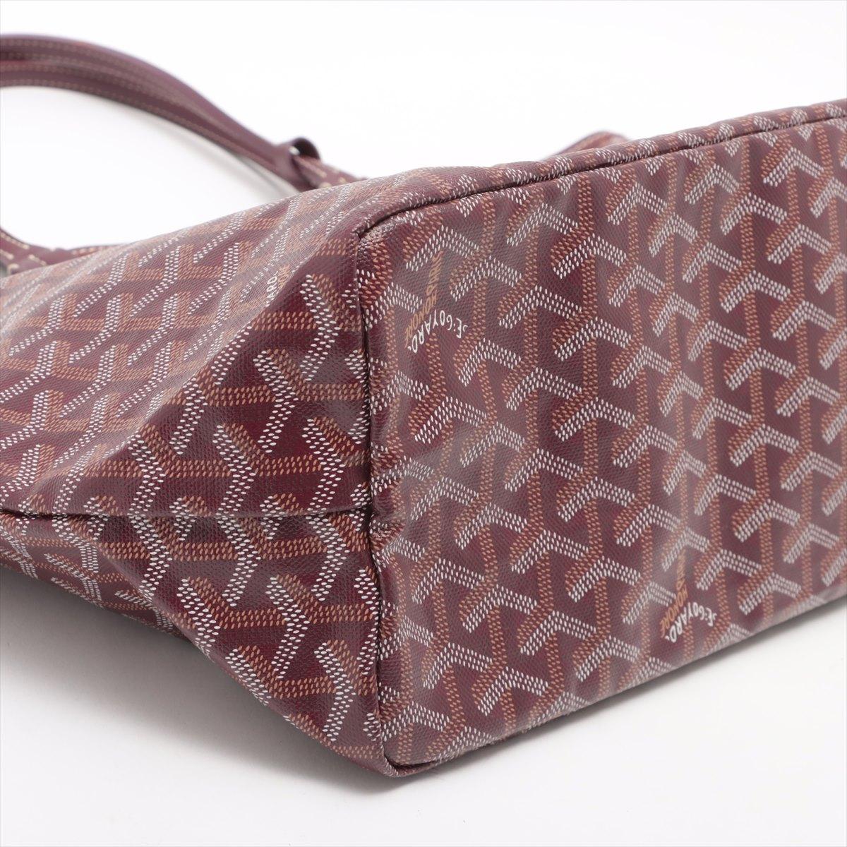 Goyard Saint Louis PM Bordeaux PVC Leather Tote Bag For Sale at 1stDibs