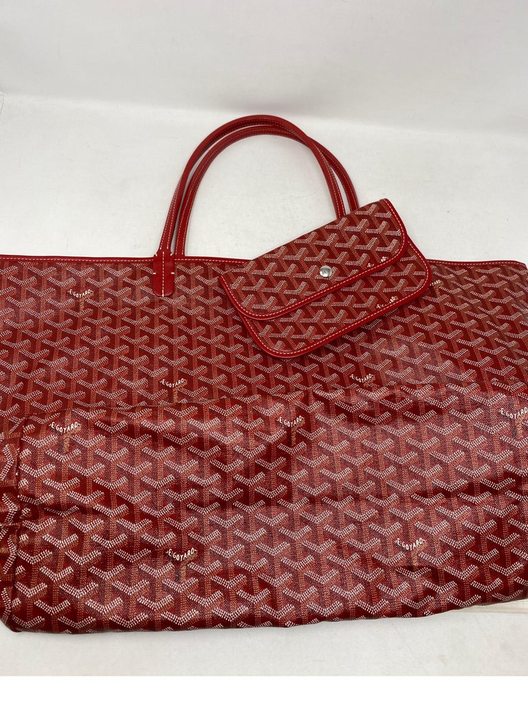 Goyard St. Louis GM Red Tote Bag For Sale at 1stDibs | red goyard st ...