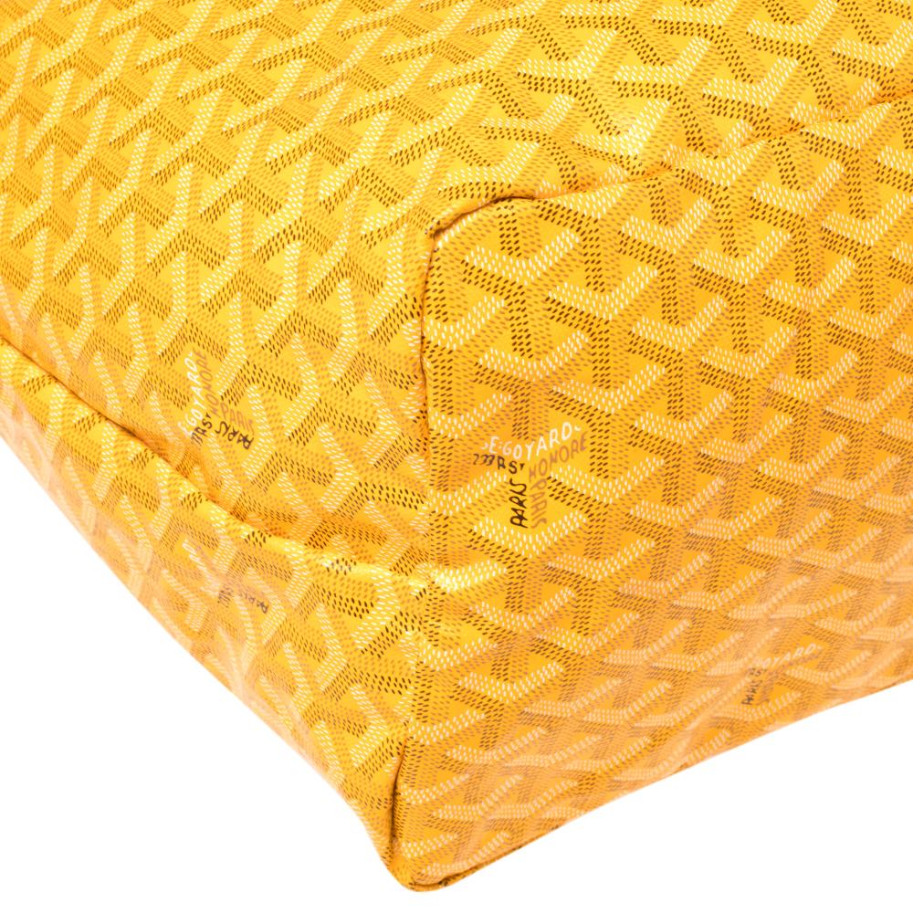 Goyard Yellow Goyardine Coated Canvas St. Louis GM Tote at 1stDibs ...