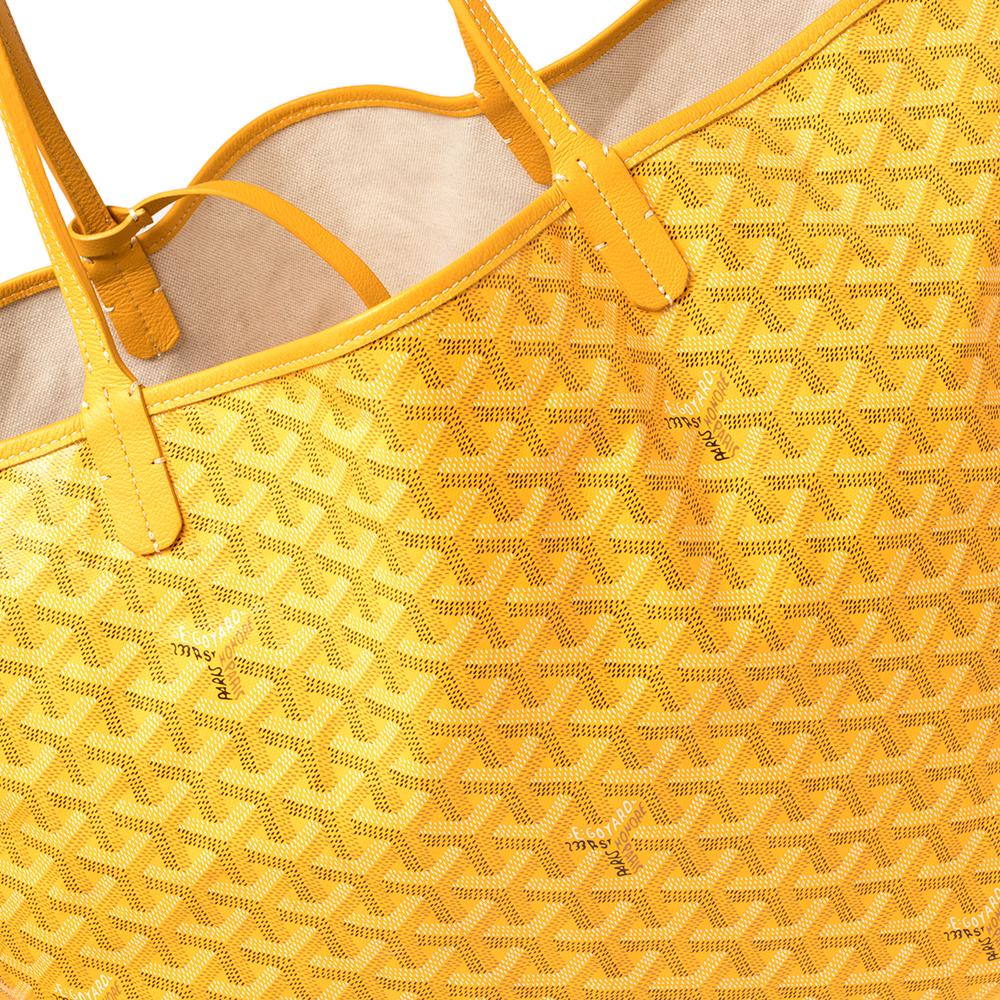 Goyard Yellow Goyardine Coated Canvas St. Louis GM Tote at 1stDibs ...
