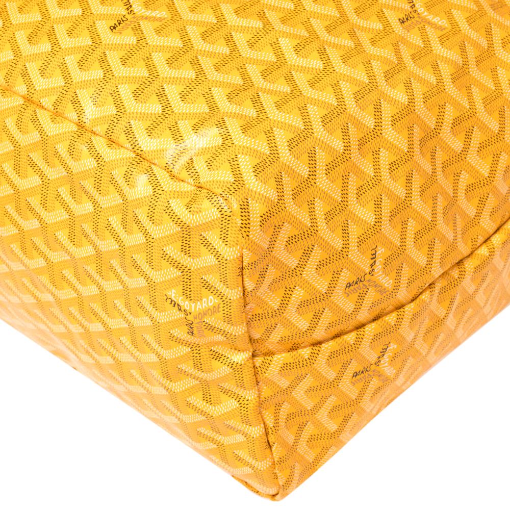 Goyard Yellow Goyardine Coated Canvas St. Louis GM Tote at 1stDibs ...