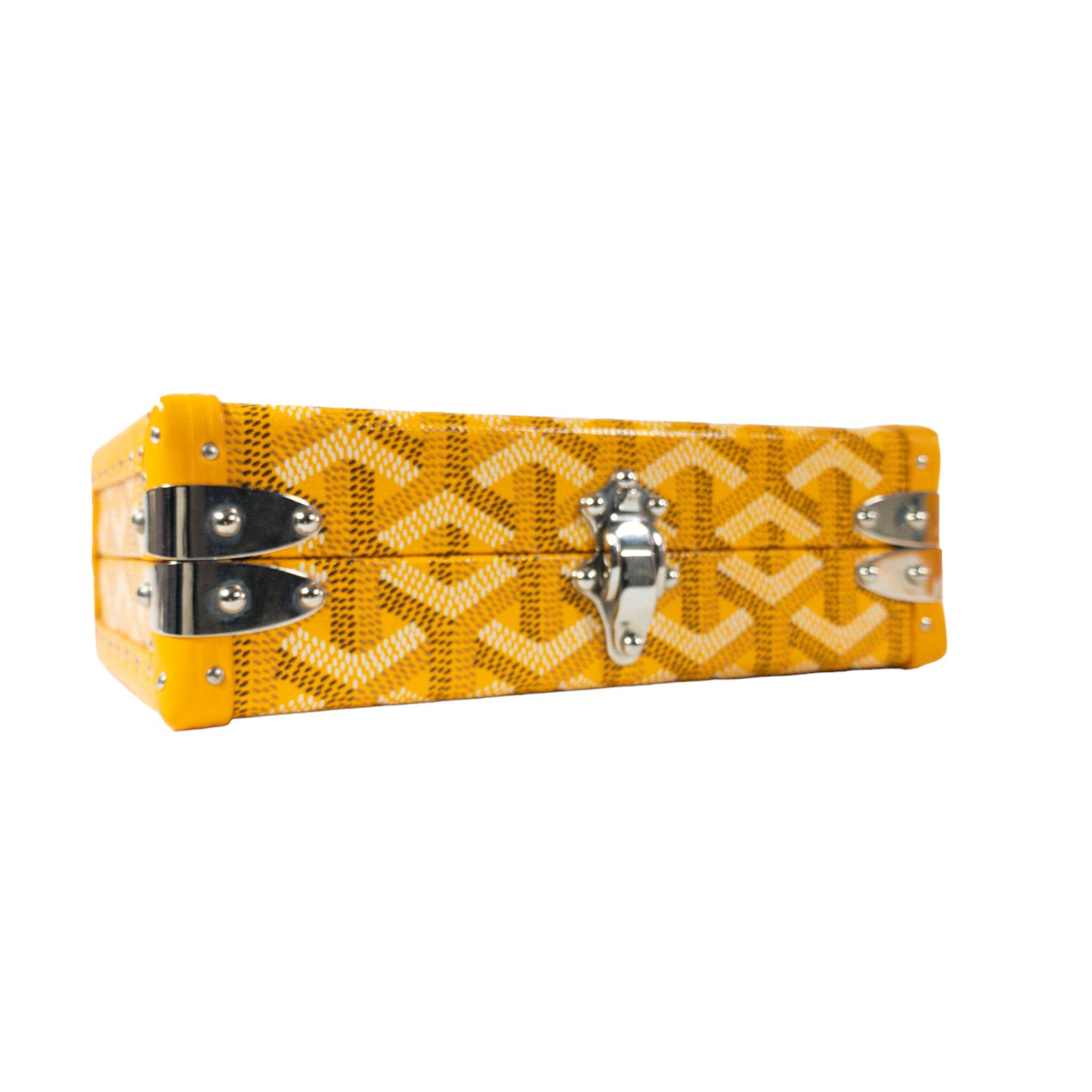 Goyard Yellow Mini Trunk with Harness Bag For Sale at 1stDibs