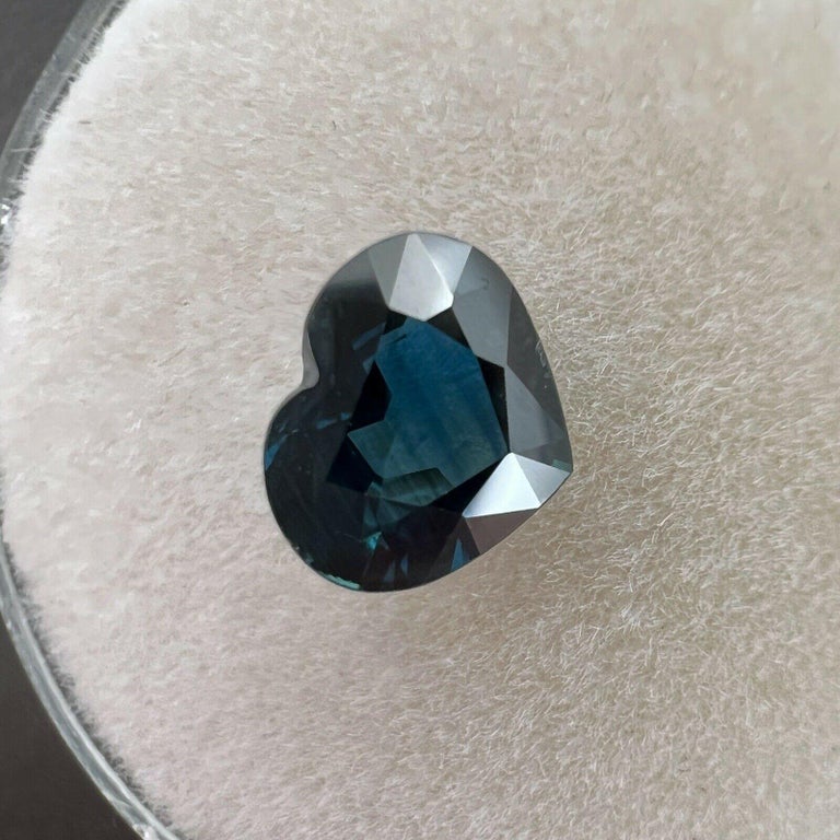 GRA Certified 1.17ct Blue Sapphire Untreated Heart Cut Loose Rare Gem ...