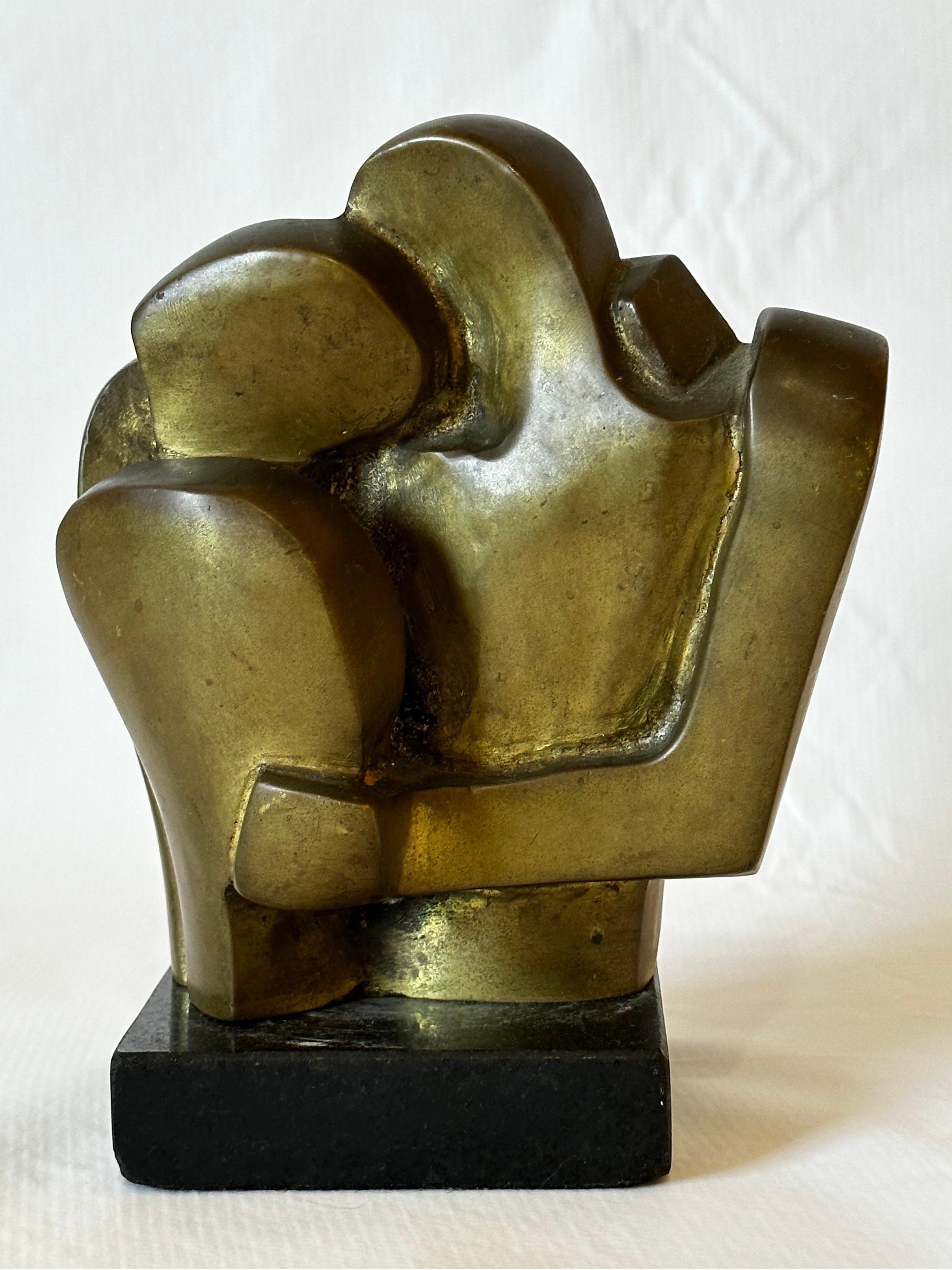 Graça Baião Brazilian Modern Bronze Sculpture of Two People Hugging ...