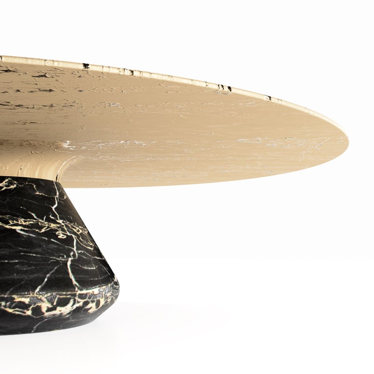 "Grace Eclipse" Center Table ft. Nero Portoro and Casted Brass For Sale ...
