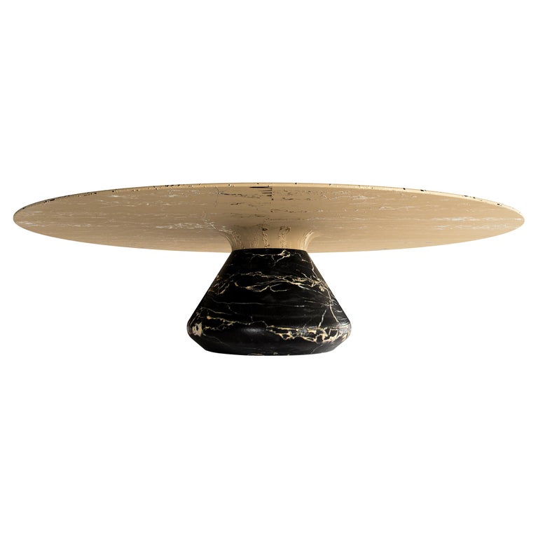"Grace Eclipse" Center Table ft. Nero Portoro and Casted Brass For Sale ...