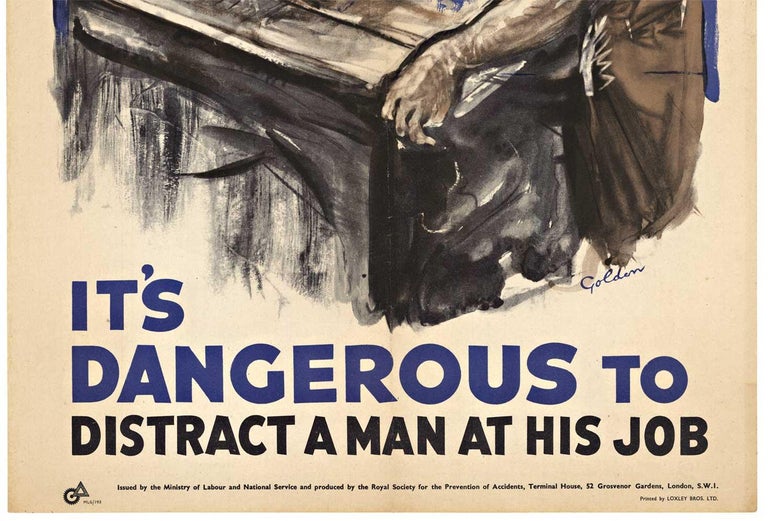 Grace Golden - Original "It's Dangerous to Distract A Man at His Job ...